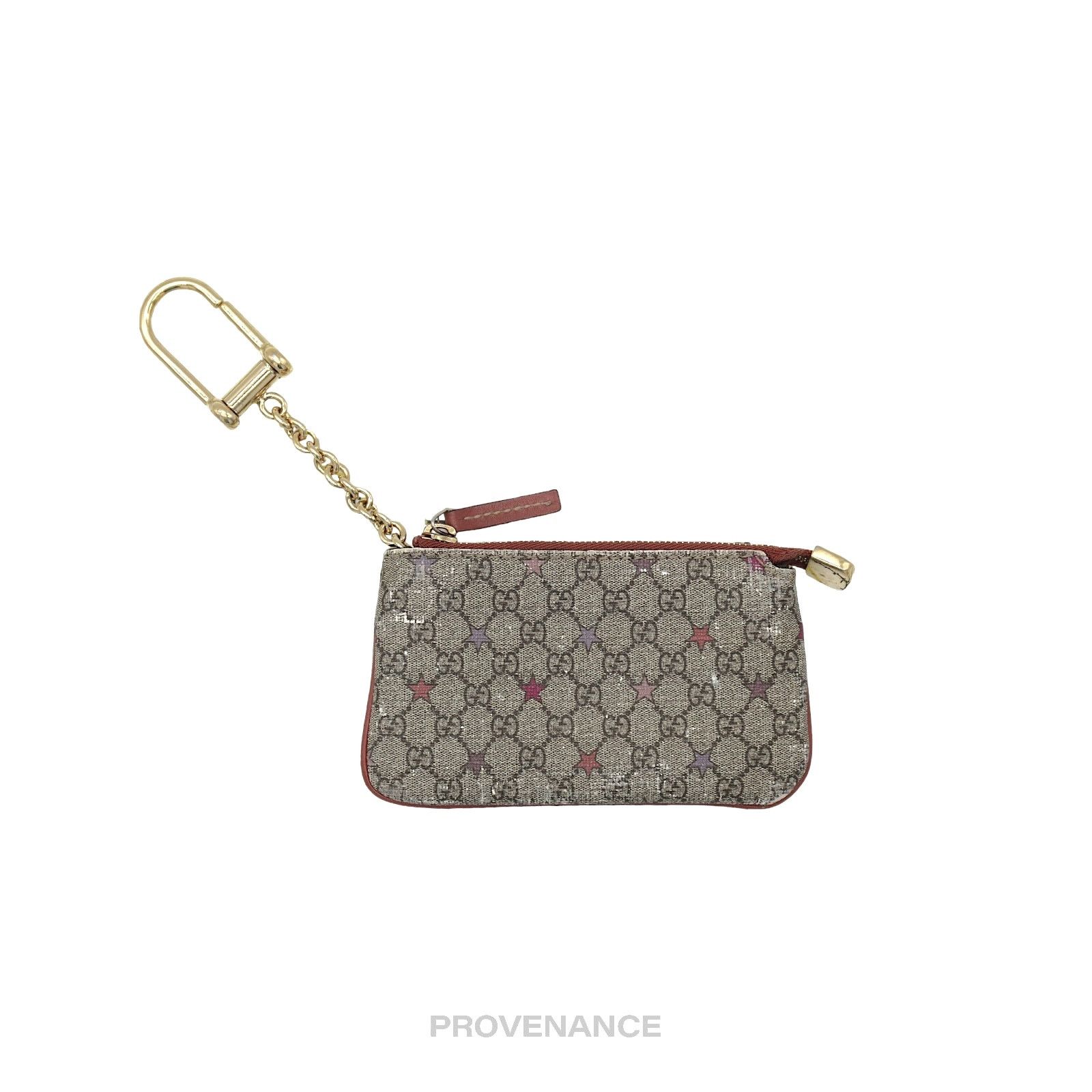 Gucci 🔴 Gucci Key Pouch Cles - Micro GG Supreme Stars Red | Grailed