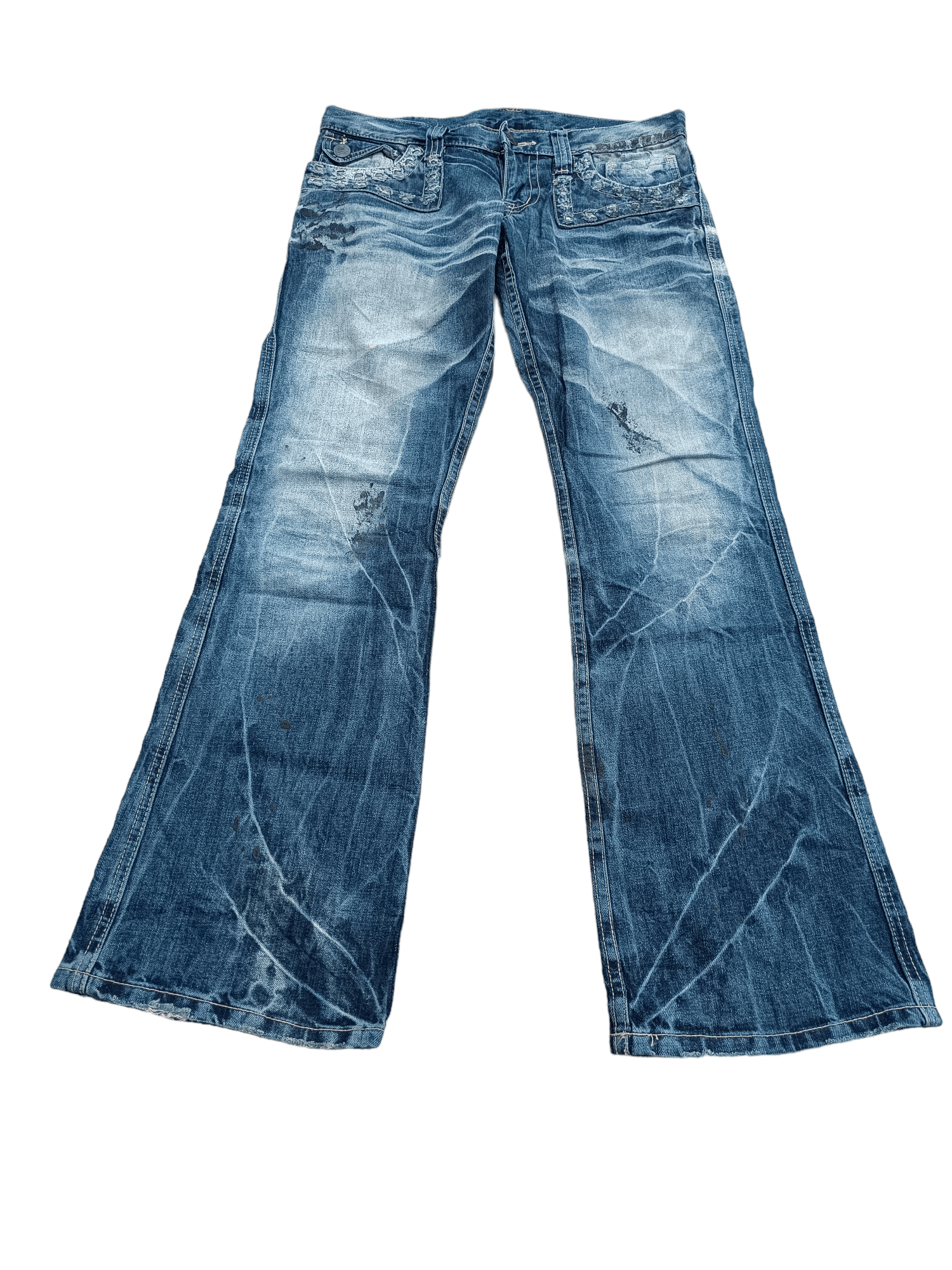 Japanese Brand × Skulls × Streetwear FLARED💥ARMY OF NO ! LOW RISE BOOT ...