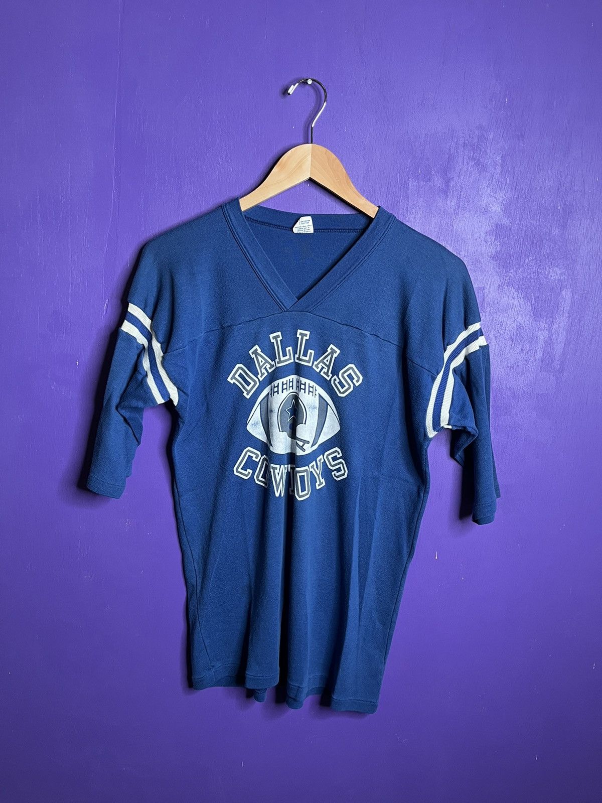Logo 7 × NFL × Vintage Vintage 70s Logo 7 Dallas cowboys vneck logo t ...
