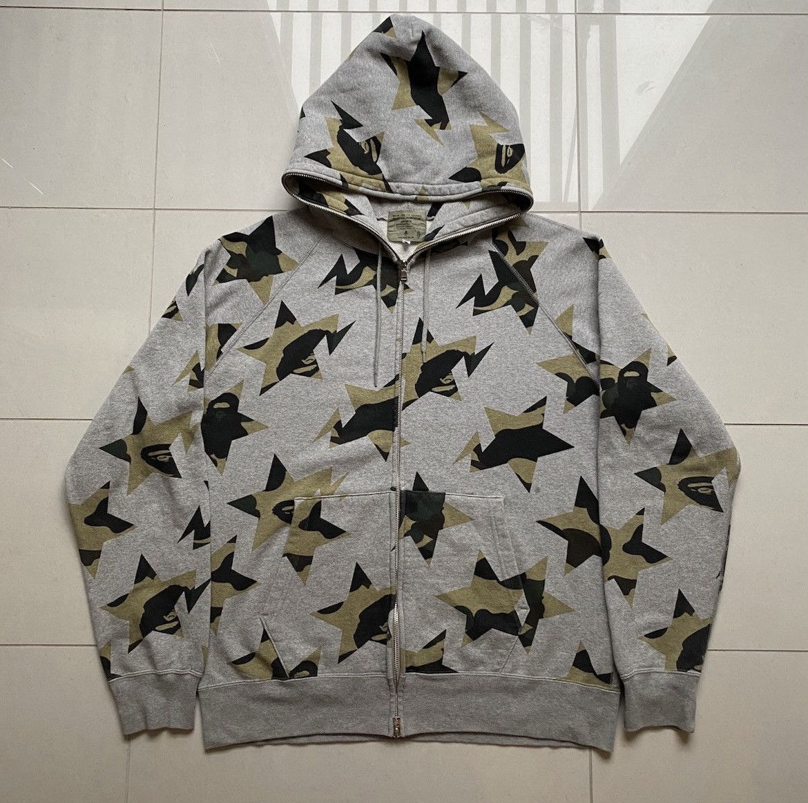 Bape 1st Camo Sta Pattern Full Zip Hoodie | Grailed