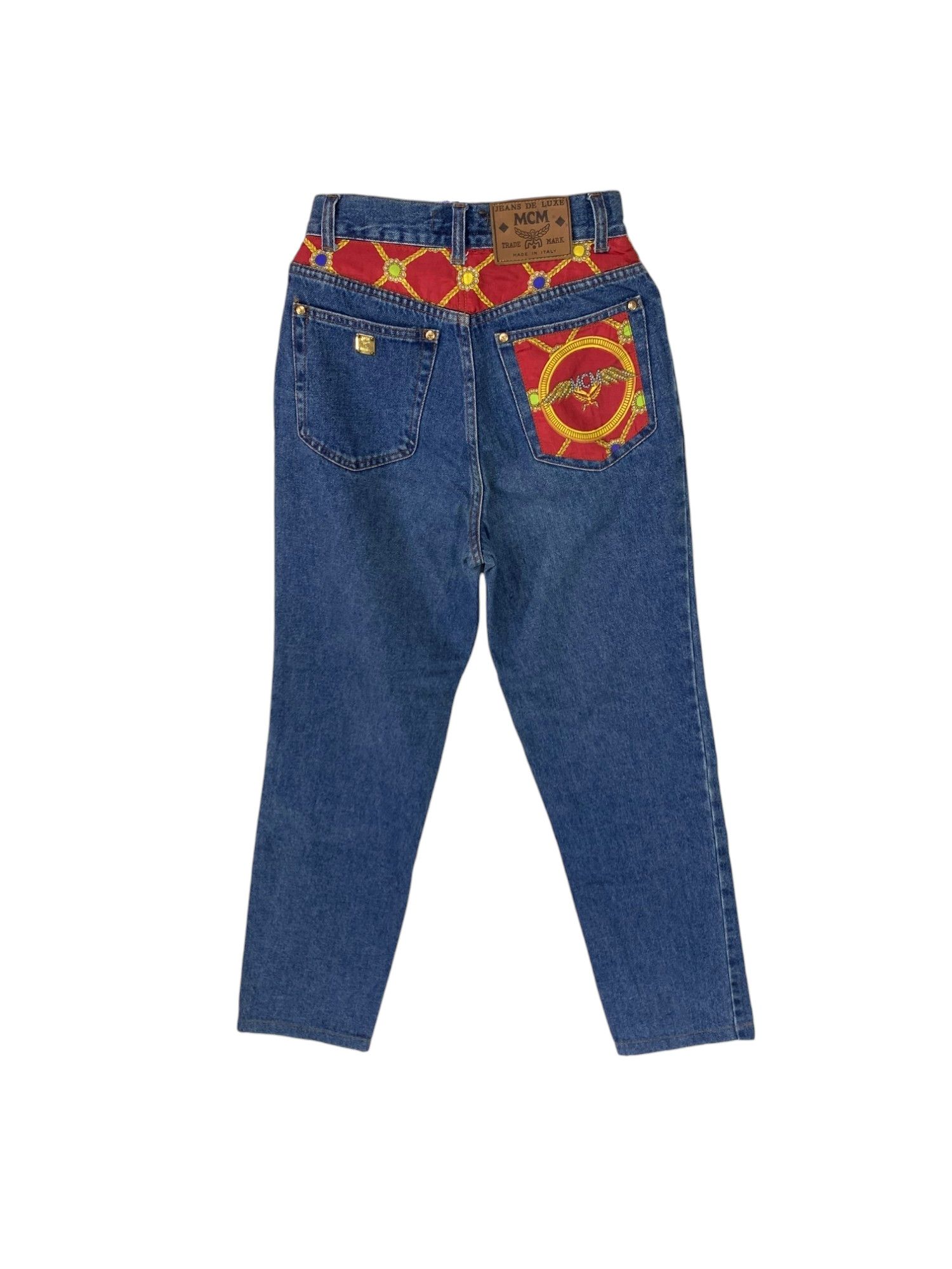 Designer × Luxury × MCM 90s MCM baroque patch jeans | Grailed