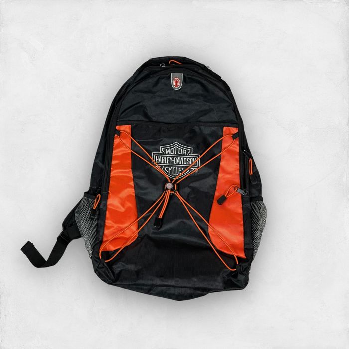 Harley Davidson Harley Davidson Black Orange Mesh Pockets Rucksack ...