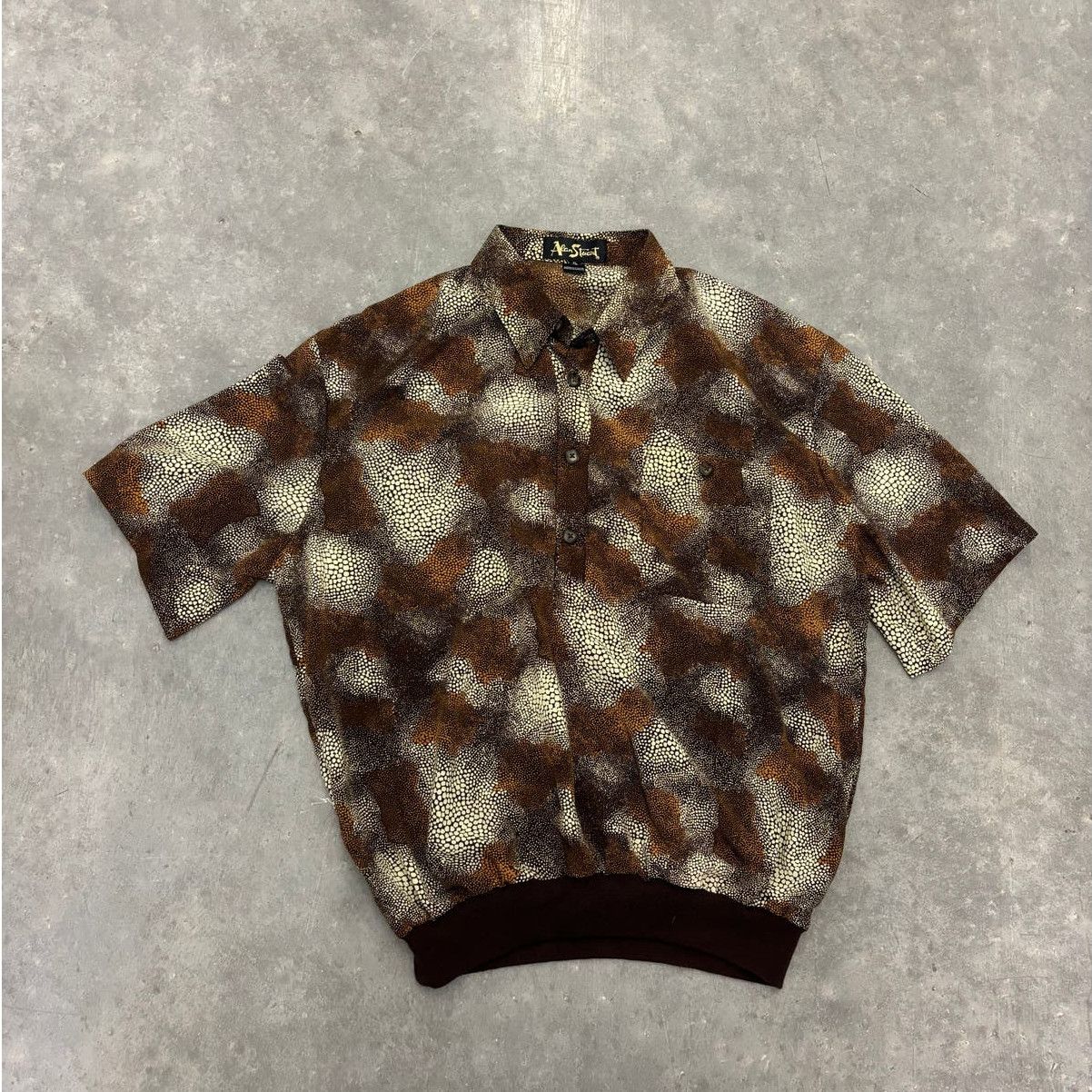 Vintage 80s Alan Stewart Snakeskin Patterned Polo Shirt | Grailed