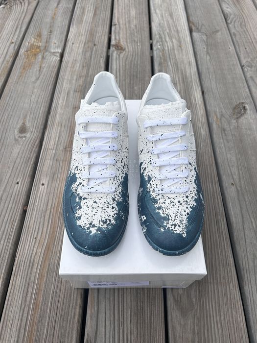 Maison Margiela Maison Margiela Canvas GAT Blue Paint Splatter | Grailed