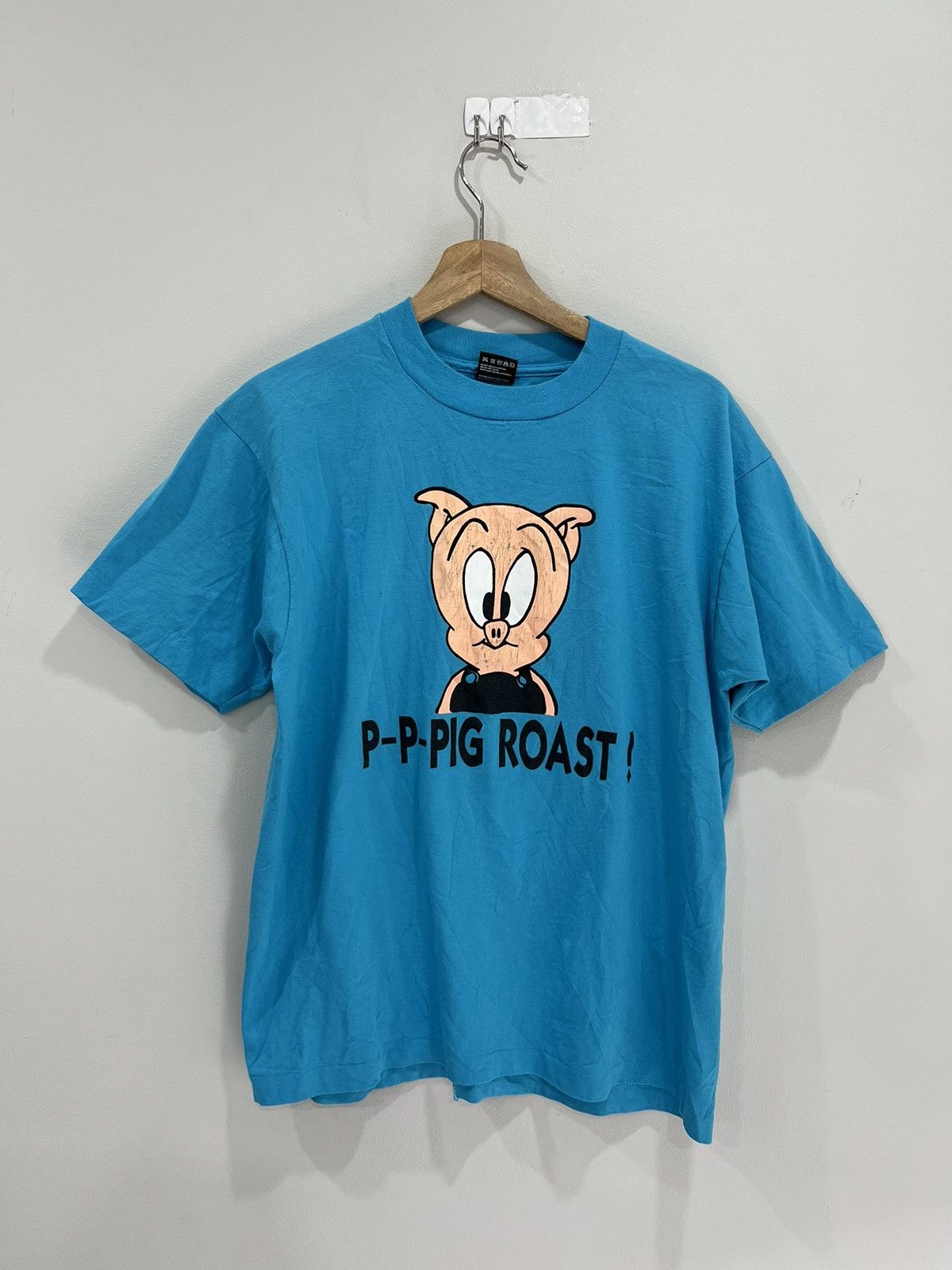 Vintage Vintage 90s Looney Tunes Pig Roast Tee Shirt | Grailed