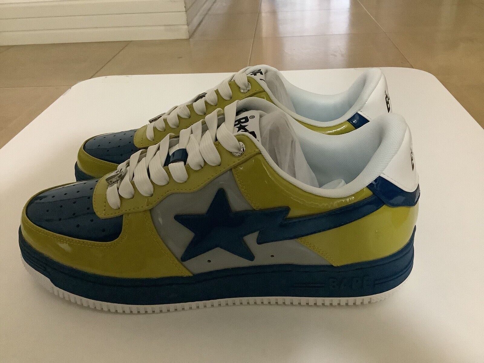 Custom AUTHENTIC APE BAPE BAPE STA YELLOW GRAY | Grailed