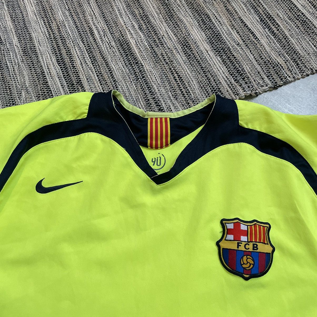 Nike NIKE BARCELONA MESSI away jersey 80s unicef TEE SHIRT 90s | Grailed