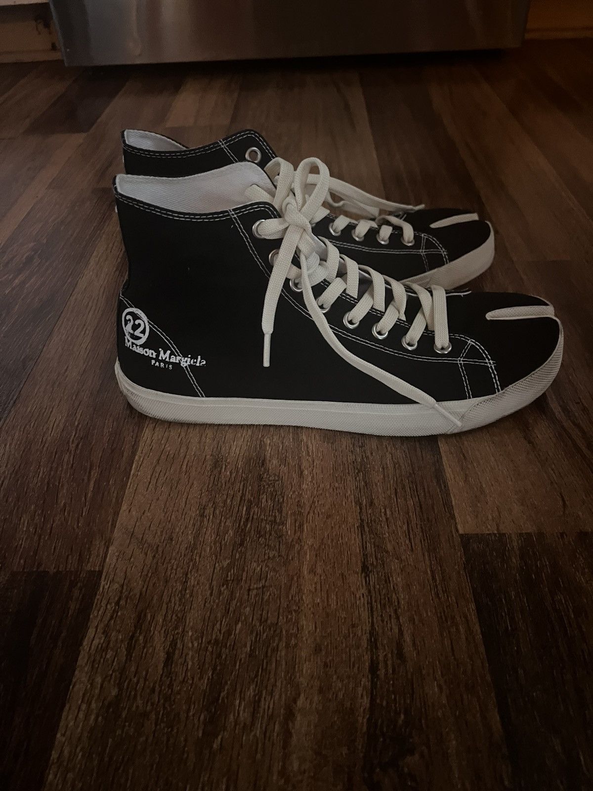 Converse × Maison Margiela Maison margiela black canvas tabi high | Grailed