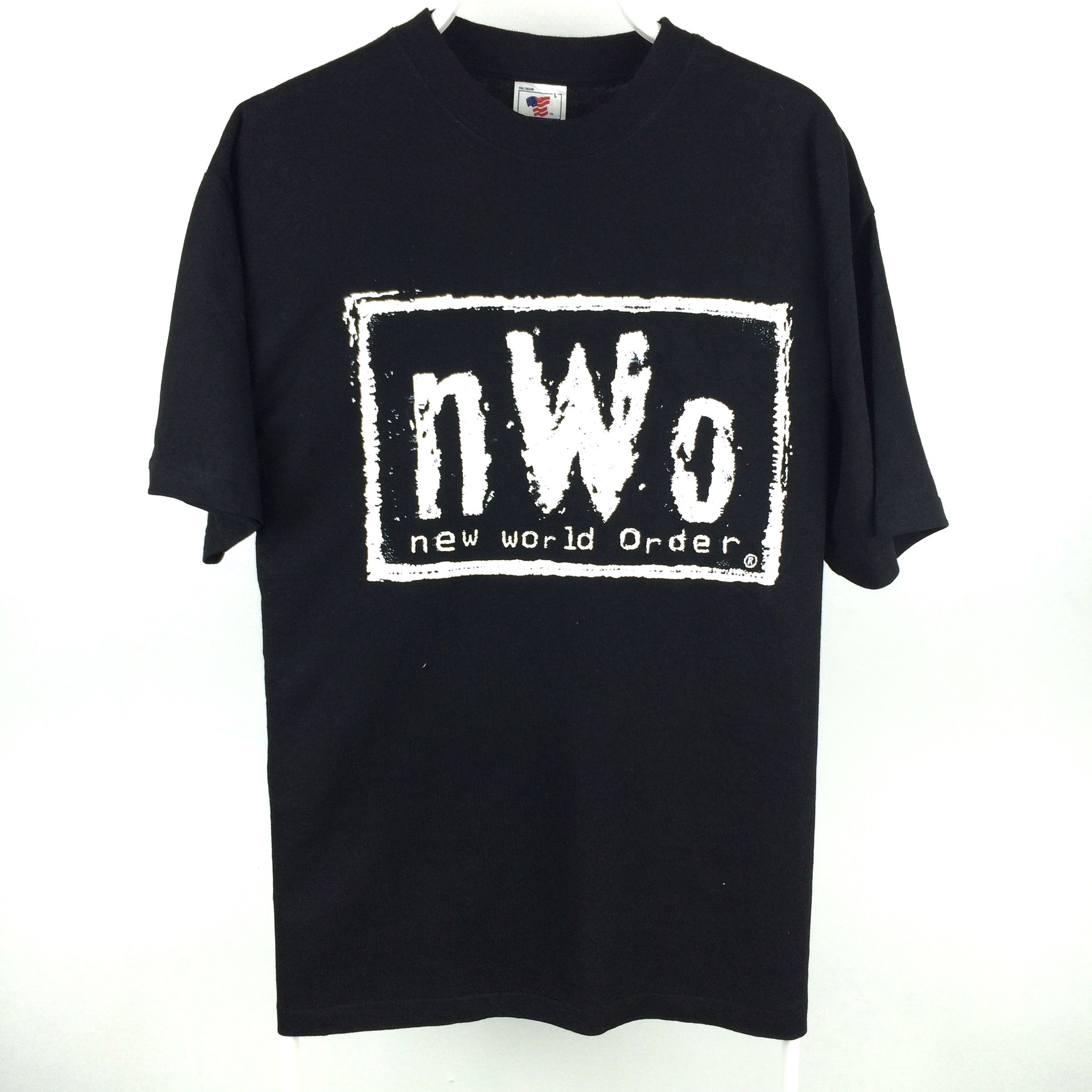 Vintage × Wwe × Wwf G20 VTG 90s NEW WORLD ORDER LOGO TEE | Grailed