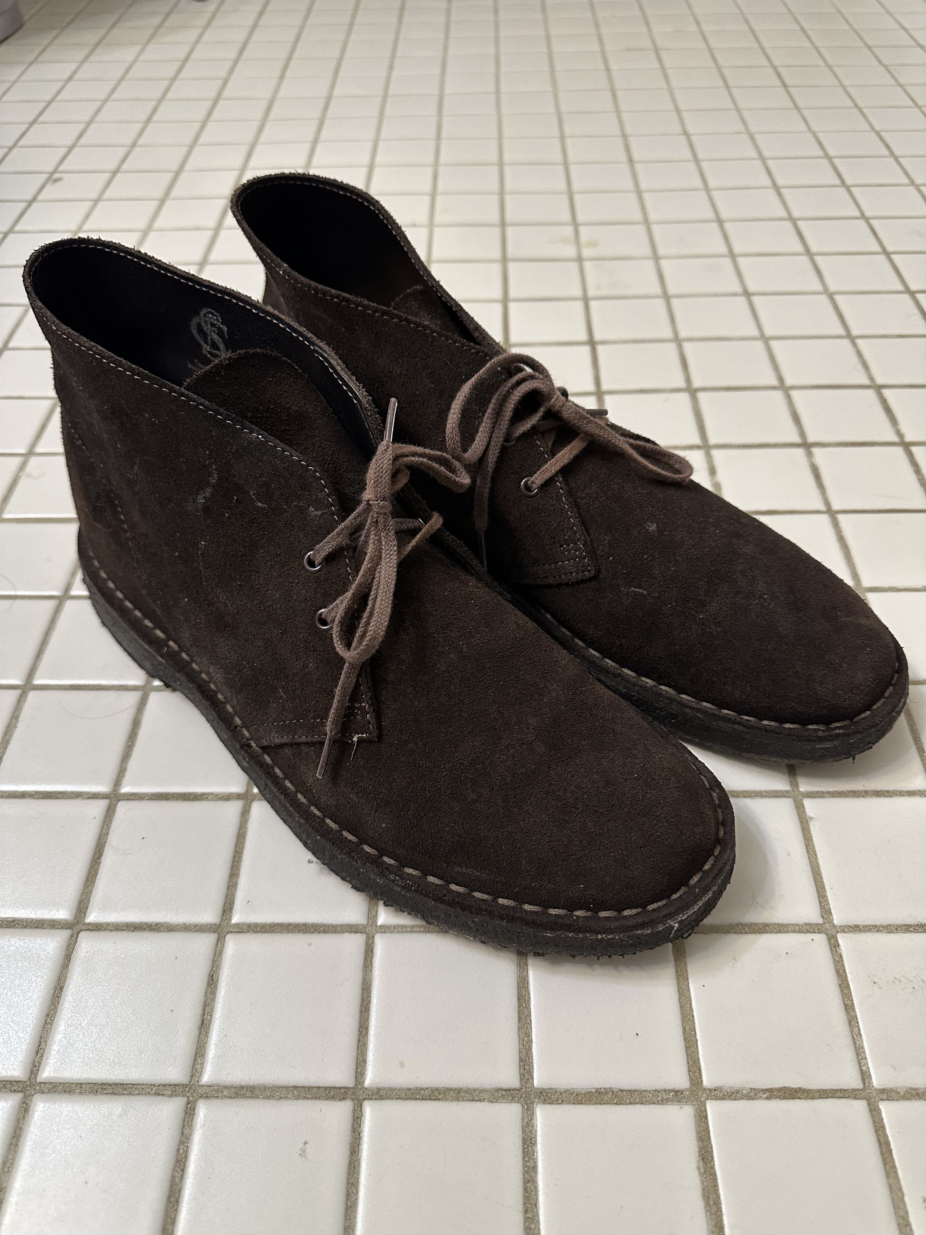 Clarks Brown Suede Desert Boots | Grailed