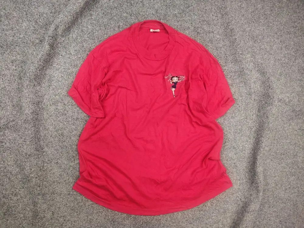 Vintage Vintage 80's Betty Boop Embroidery Logo Cherries t shirt | Grailed