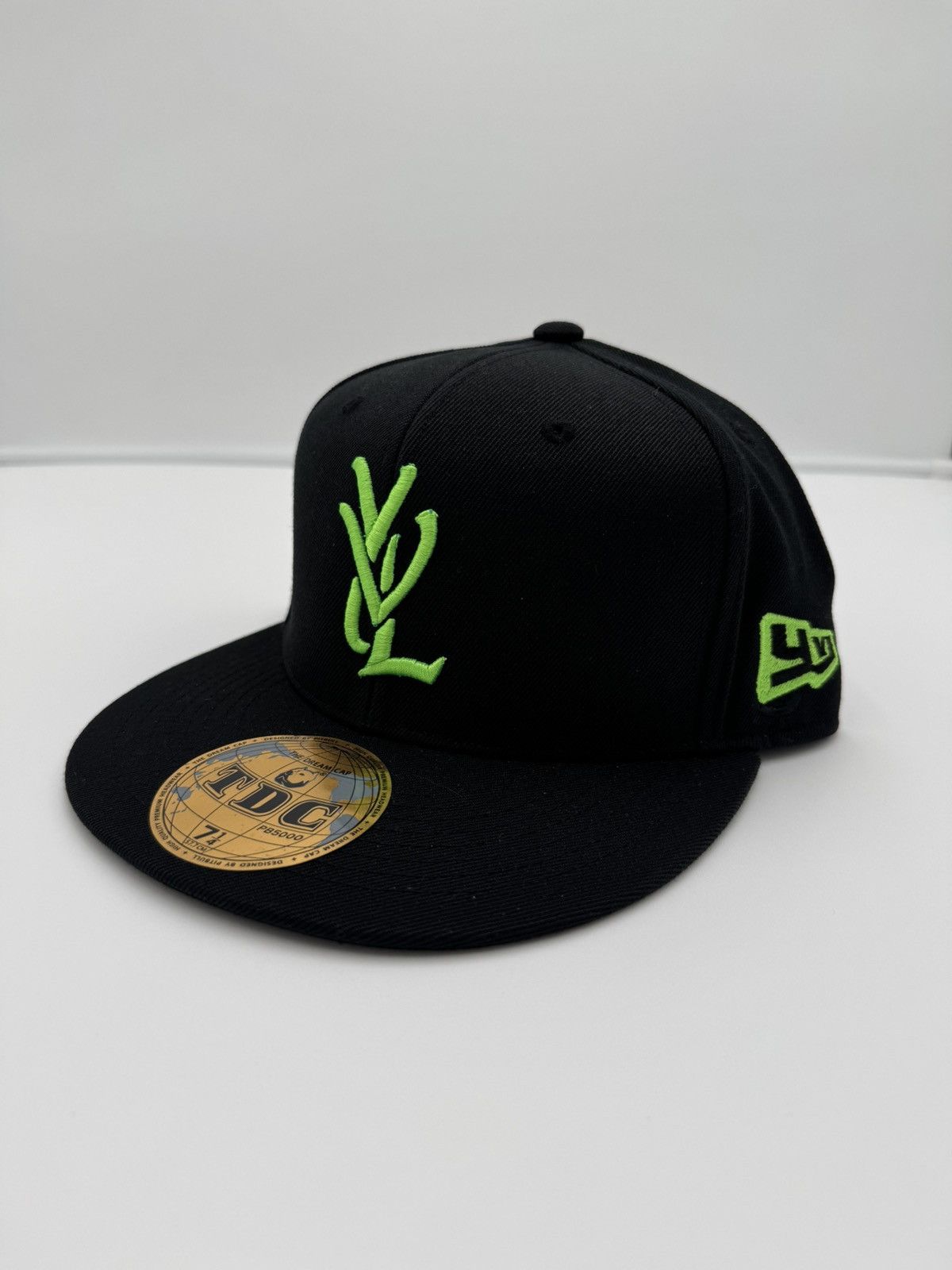 Playboi Carti 7 1/4 Playboi Carti YVL Fitted Hat Black Neon Green Opium ...