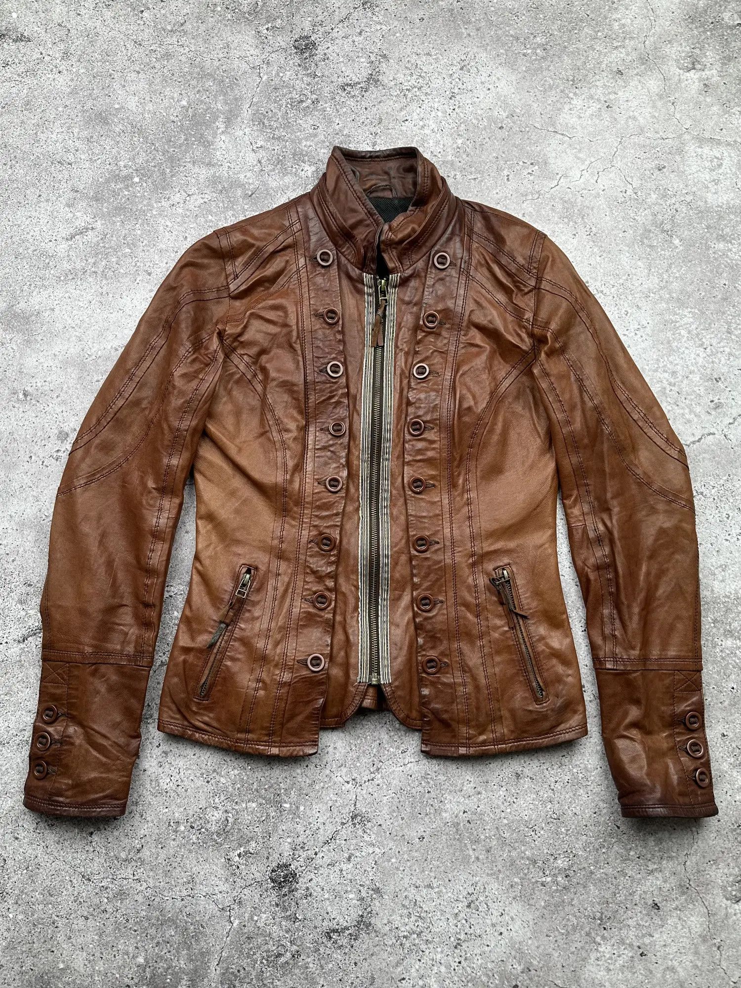Genuine Leather × Leather Jacket × Streetwear Vintage Leather Jacket ...