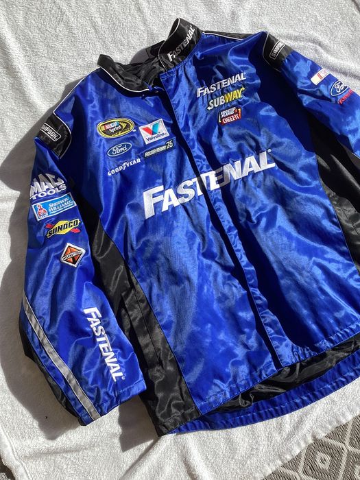 Vintage Vintage Y2K NASCAR Fastenal, subway Ford NASCAR twill jacket ...