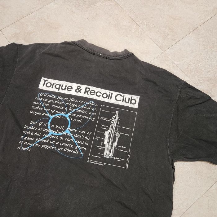 Hanes VTG Torque & Recoil Club Mens XL Car Boat Gun Single Stitch Faded ...