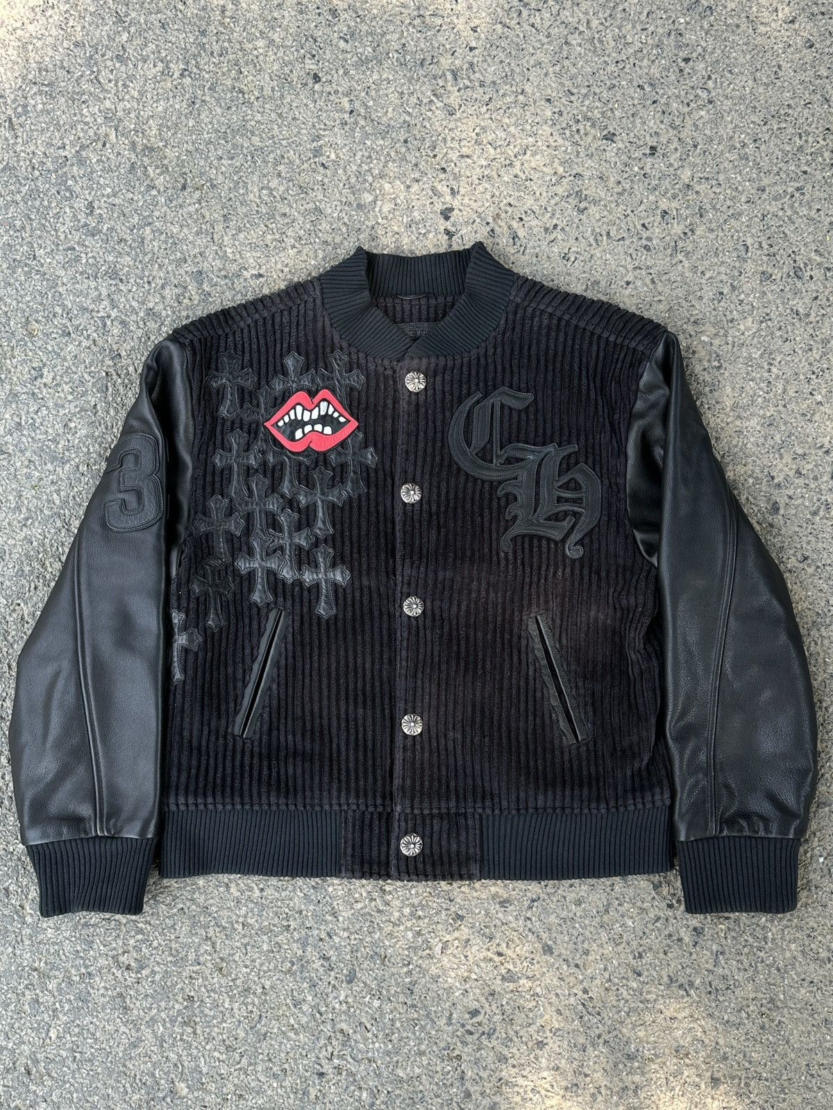 Chrome Hearts × Matty Boy Chrome Hearts MATTY BOY Leather Letterman ...