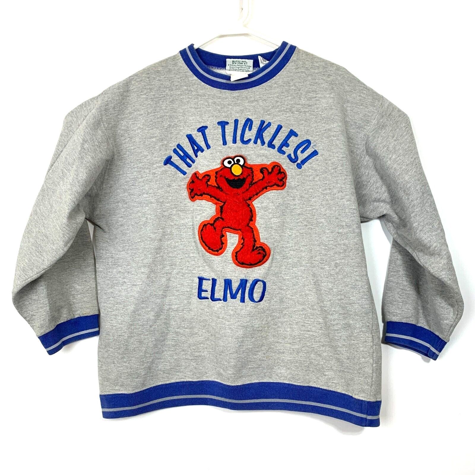 Vintage VTG Tickle Me Elmo Men's Grey Sesame Street That Tickles ...
