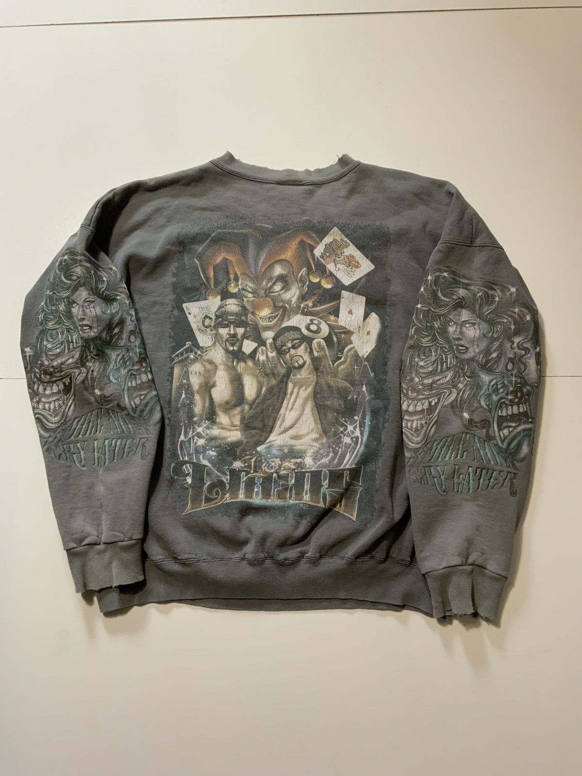 Streetwear × Vintage Smile Now Cry Later Los Locos Chicano Art Cholo ...