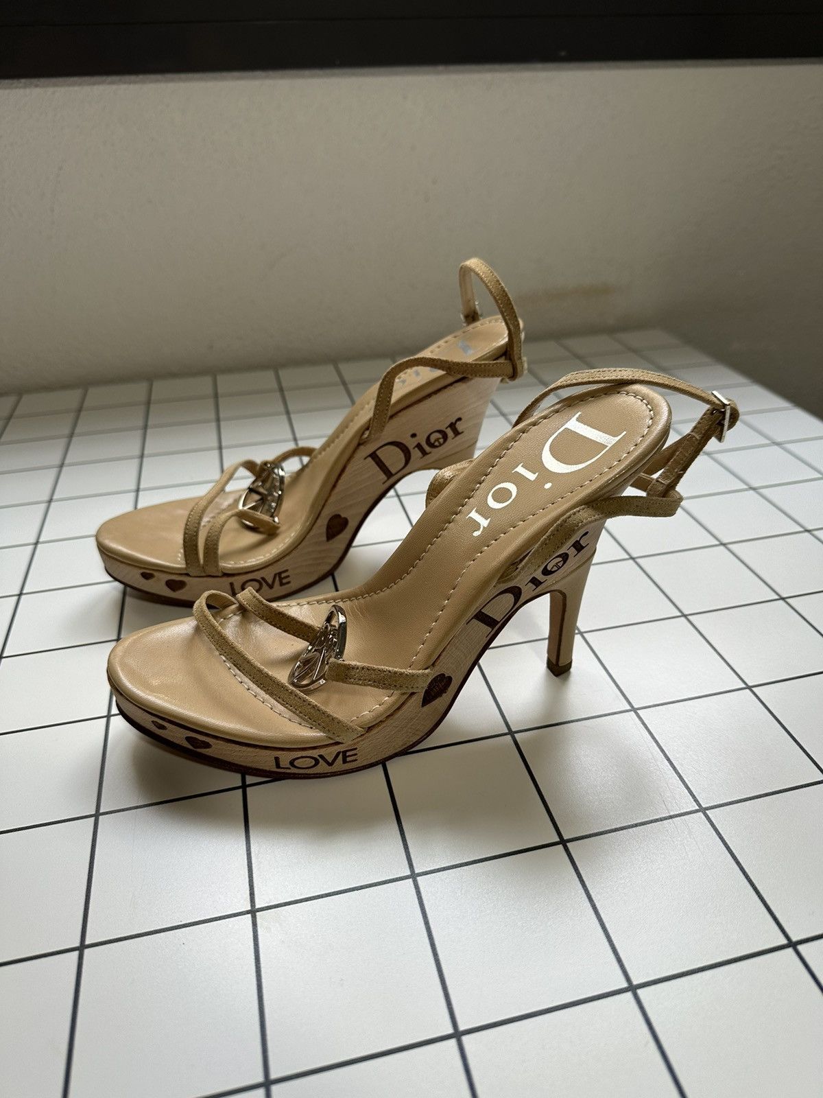 Dior Dior Love platforms in wood in 36 | Grailed
