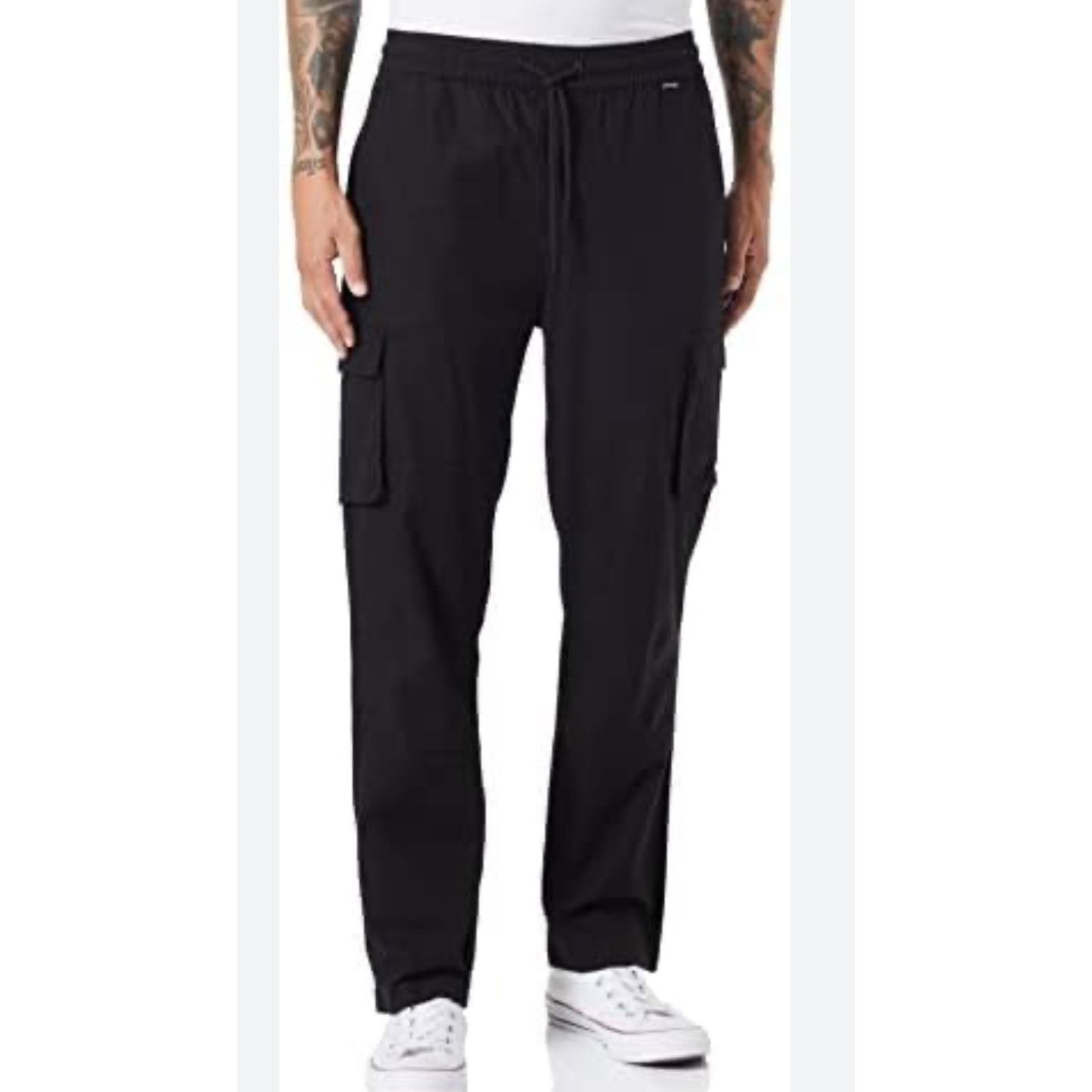 Hurley Hurley Men's Black Cruiser Relaxed Fit Cargo Pants 17" Leg M ...