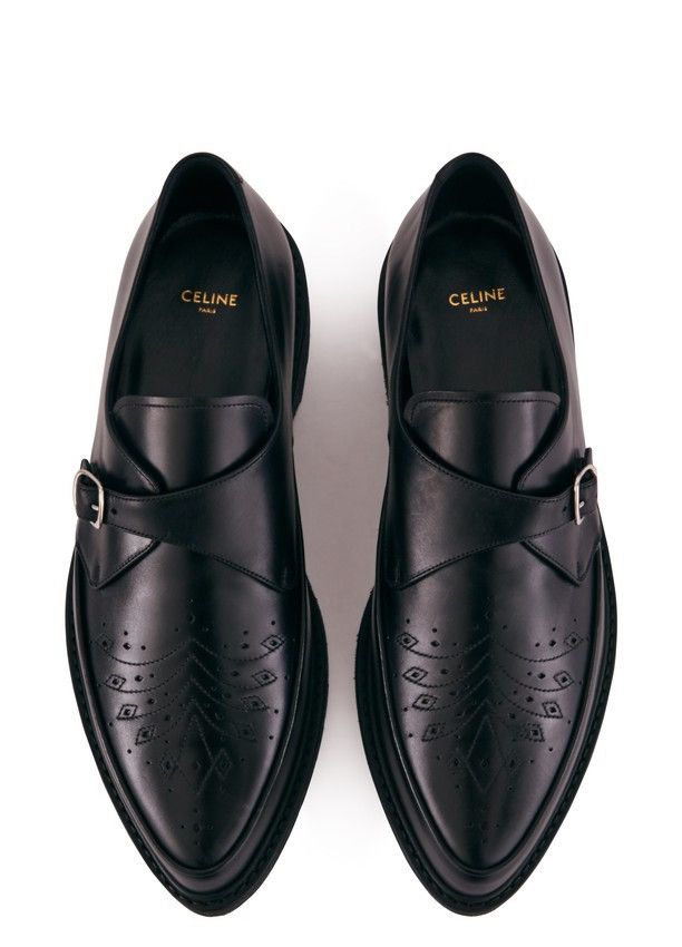 Celine × Hedi Slimane FW19 Monk Creepers Brogues Black Leather 8 41 ...