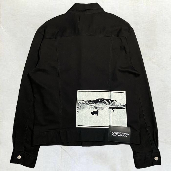 Raf Simons CALVIN KLEIN 205W39NYC X ANDY WARHOL PRINT DENIM JACKET ...