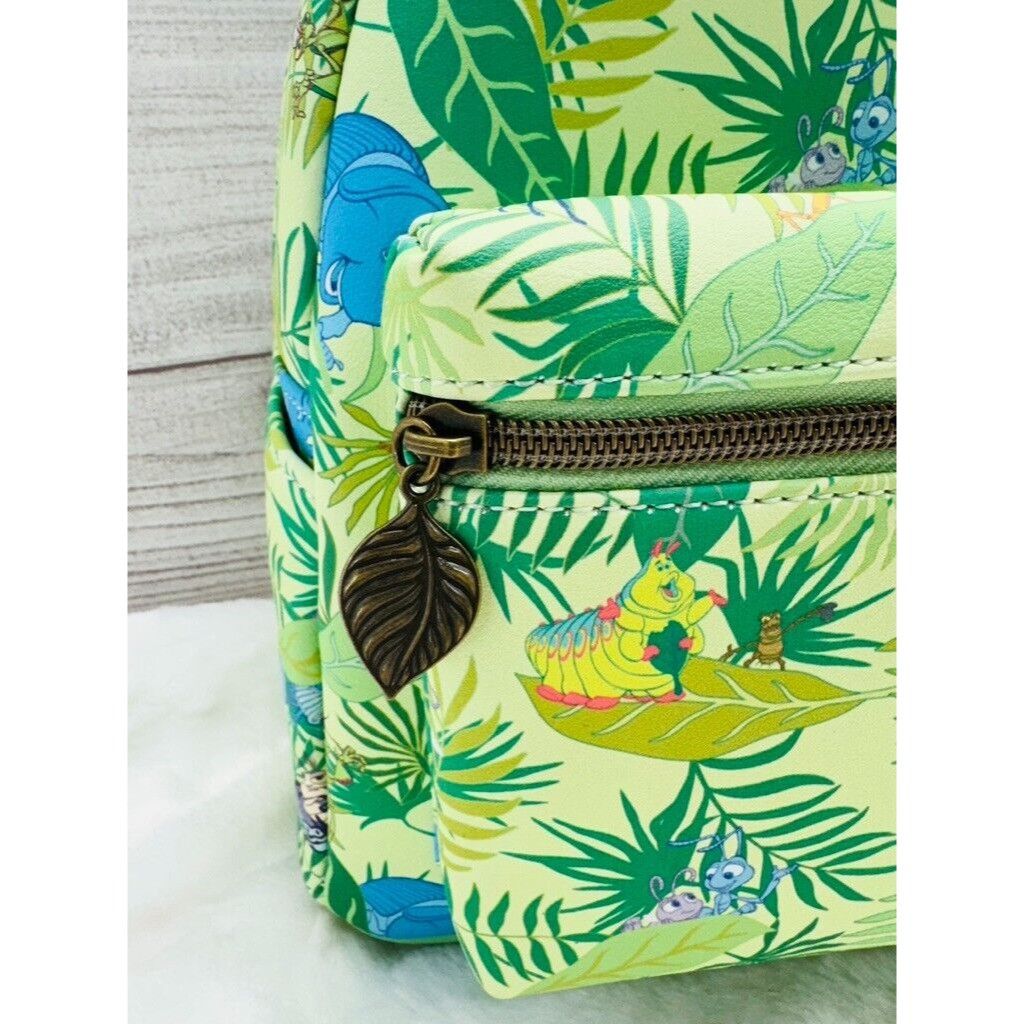 Disney Loungefly Disney A Bugs Life Heimlich Floral Leaf Allover Pr ...