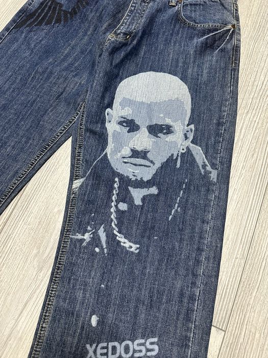 Vintage RARE VINTAGE DMX FACE XEDOSS DENIM RAPPER BAGGY JEANS Y2K | Grailed