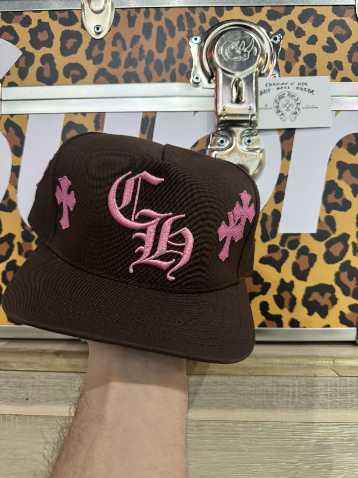 Chrome Hearts BRAND NEW Chrome Hearts Brown/Pink CH Cross Patch Hat ...