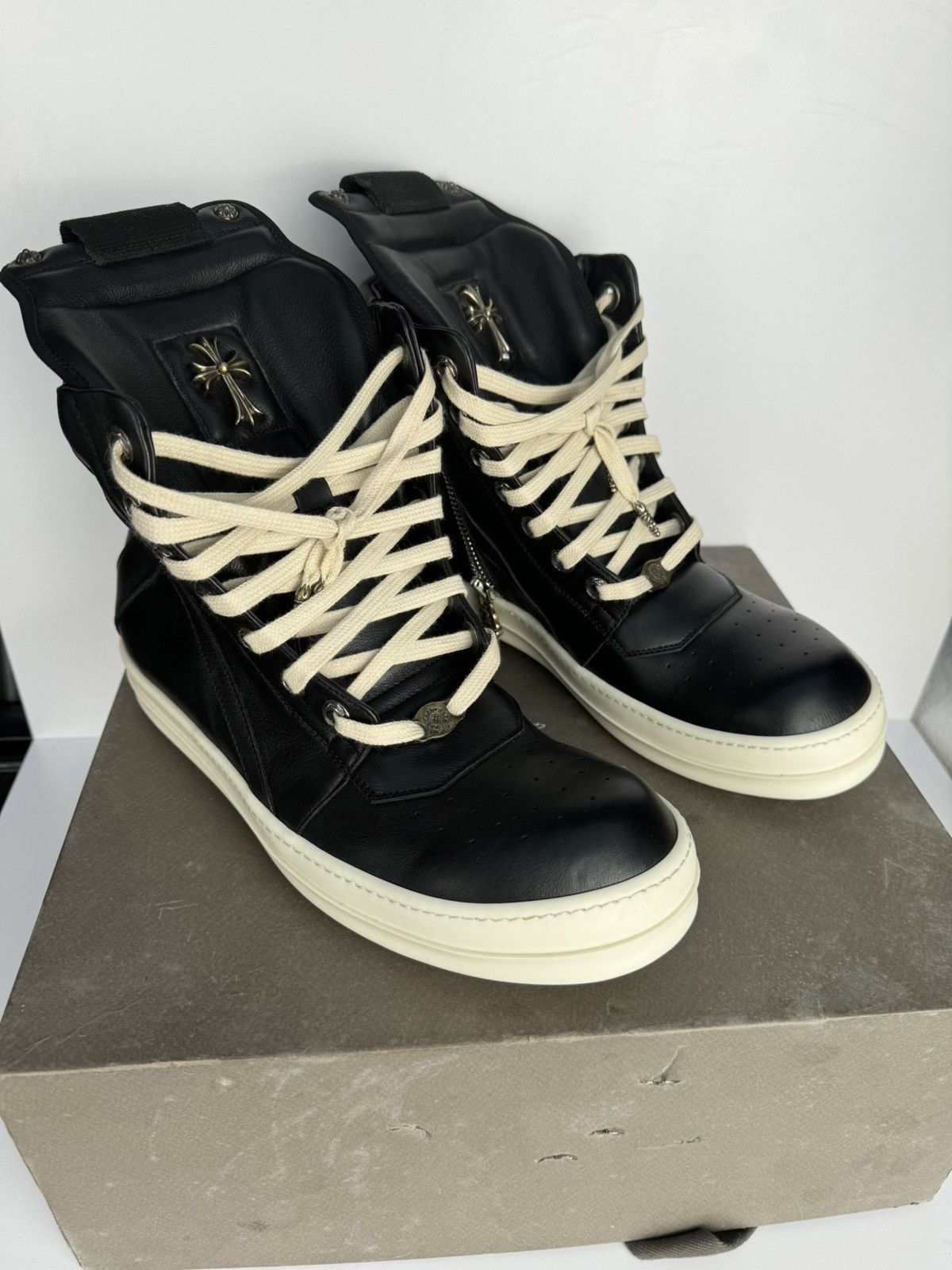 Rick Owens Chrome hearts geobaskets | Grailed
