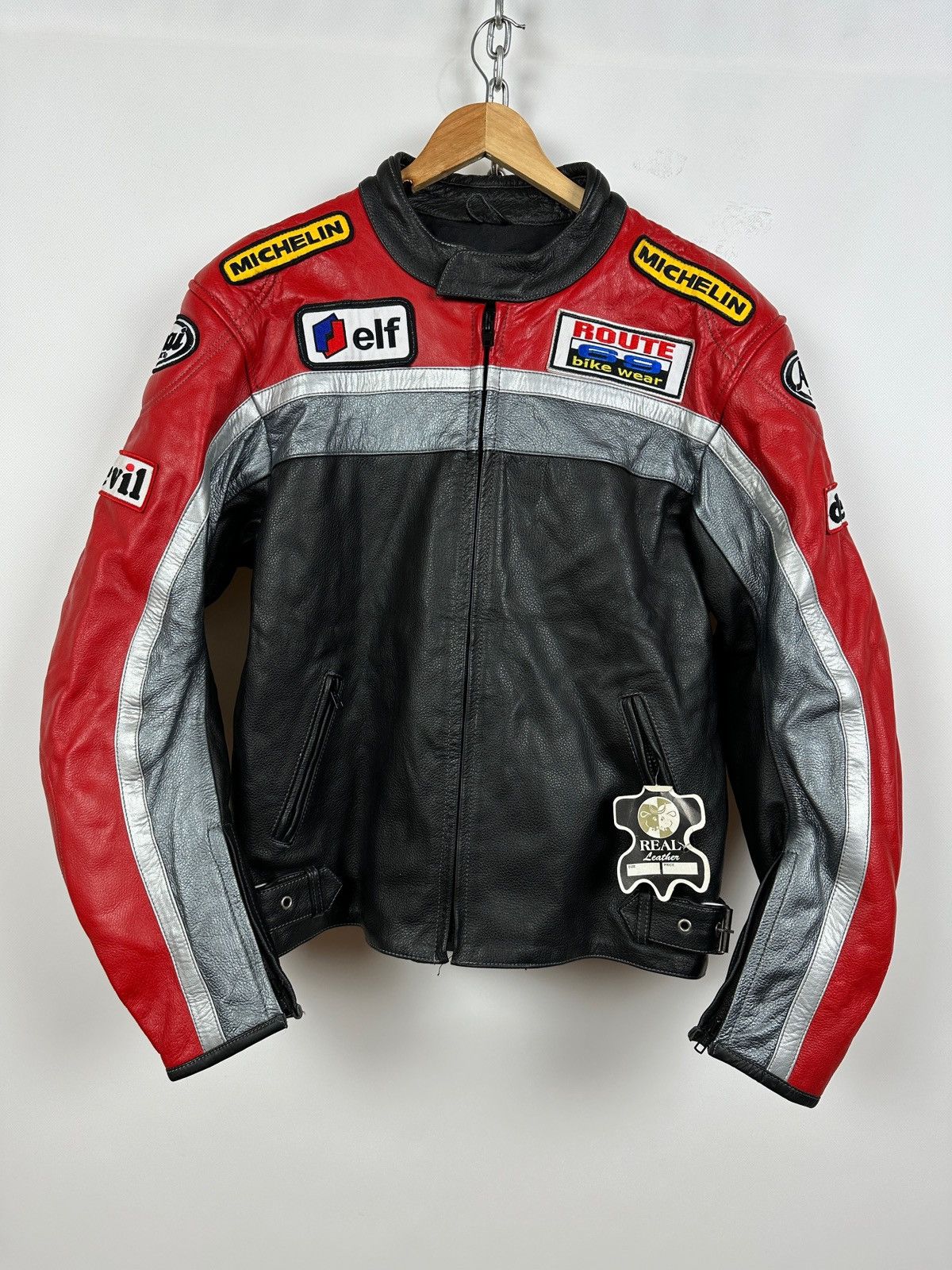 Leather Jacket × MOTO × Racing Route 69 Michelin Shell Motorcycle ...
