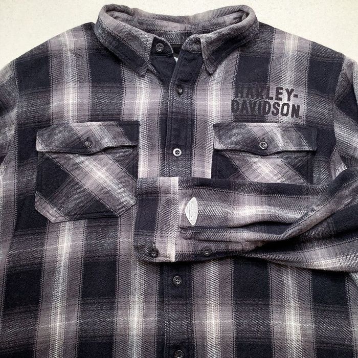 Harley Davison Harley Davidson Long Sleeve Heavy Flannel XXL Navy Blue ...