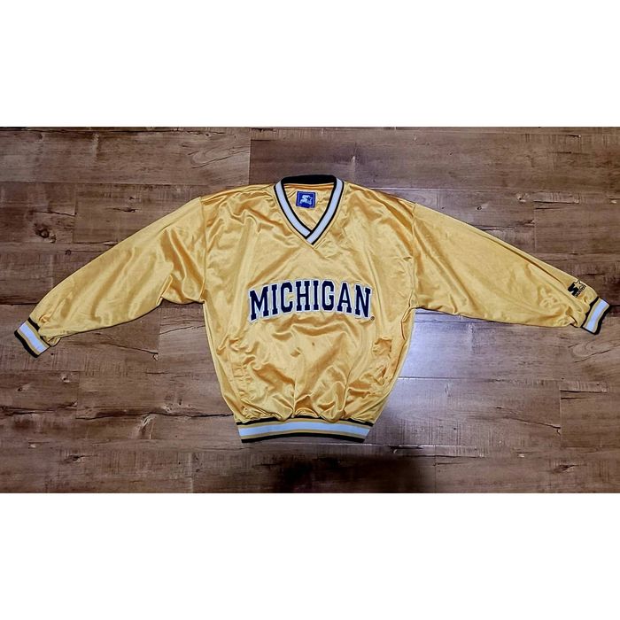 Starter Vtg Starter Michigan Wolverines Satin Pullover Jacket | Grailed