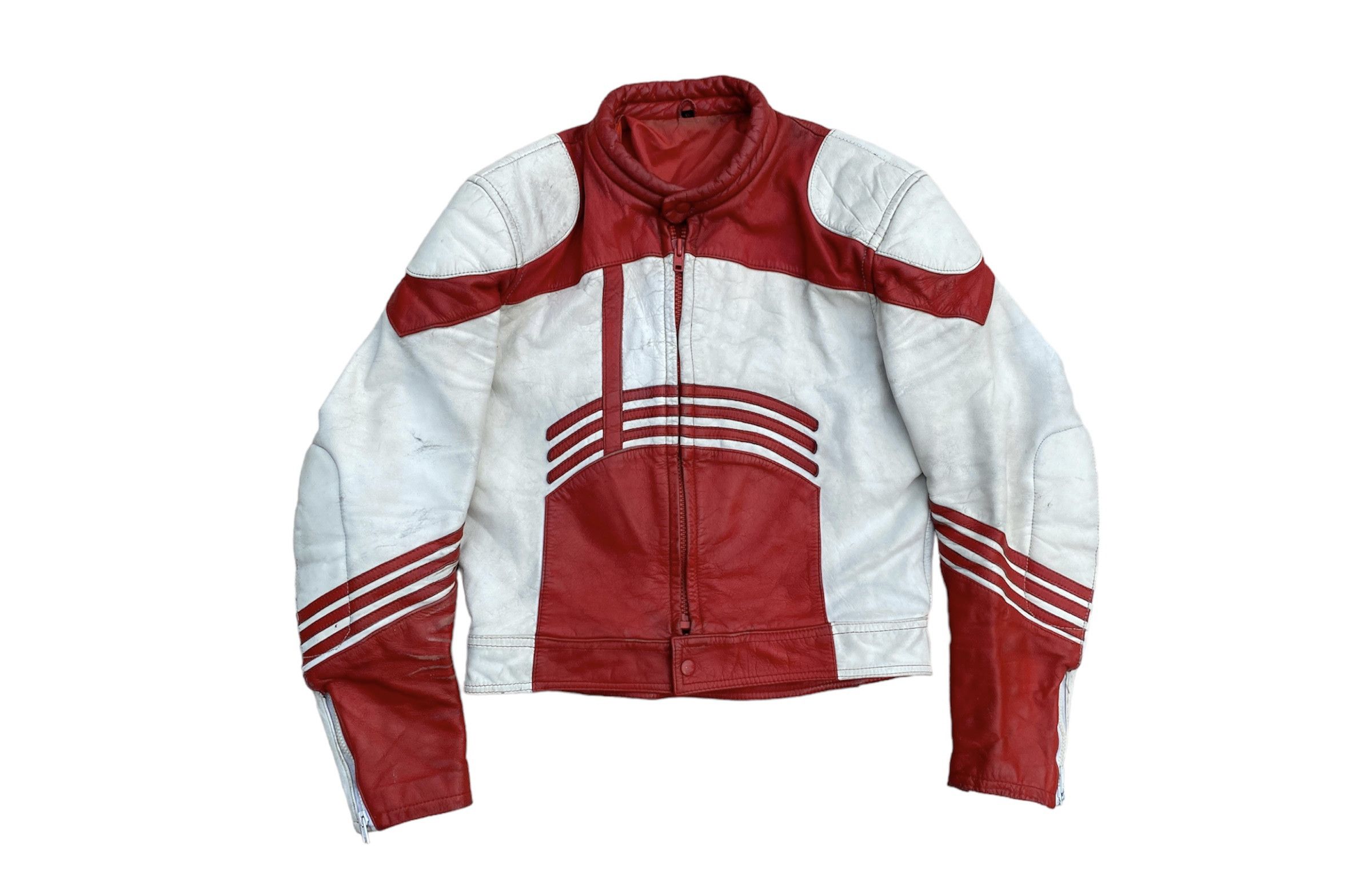 Genuine Leather × Leather Jacket × Vintage Rare 80s Sport Distressed ...