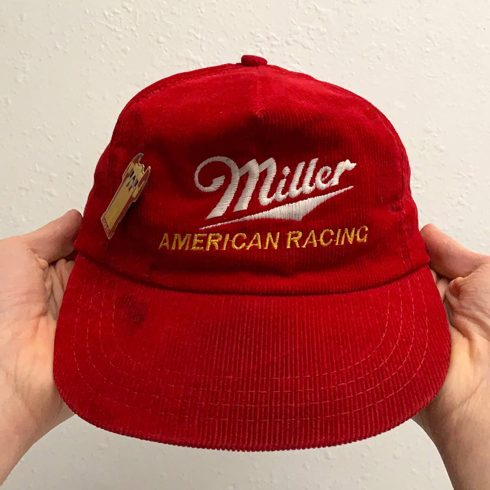 Vintage 1990s "Miller American Racing" Corduroy Cap | Grailed