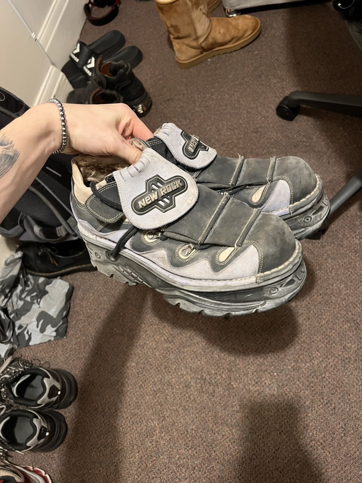 Avant Garde × New Rock × Vintage New Rock Blue High Tops | Grailed