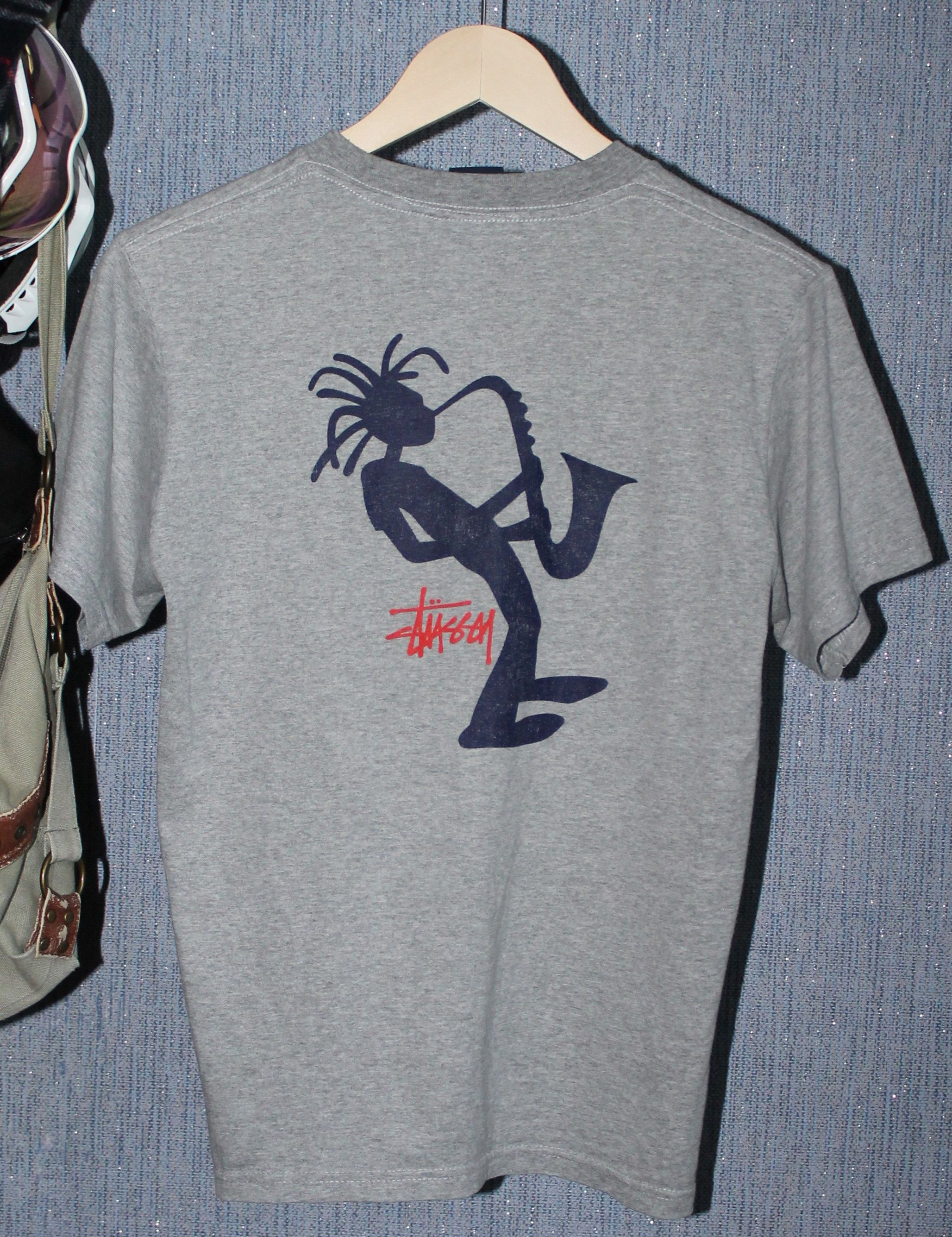 Streetwear × Stussy × Vintage Vintage 90’s Stussy Jazz Man Faded Rasta ...