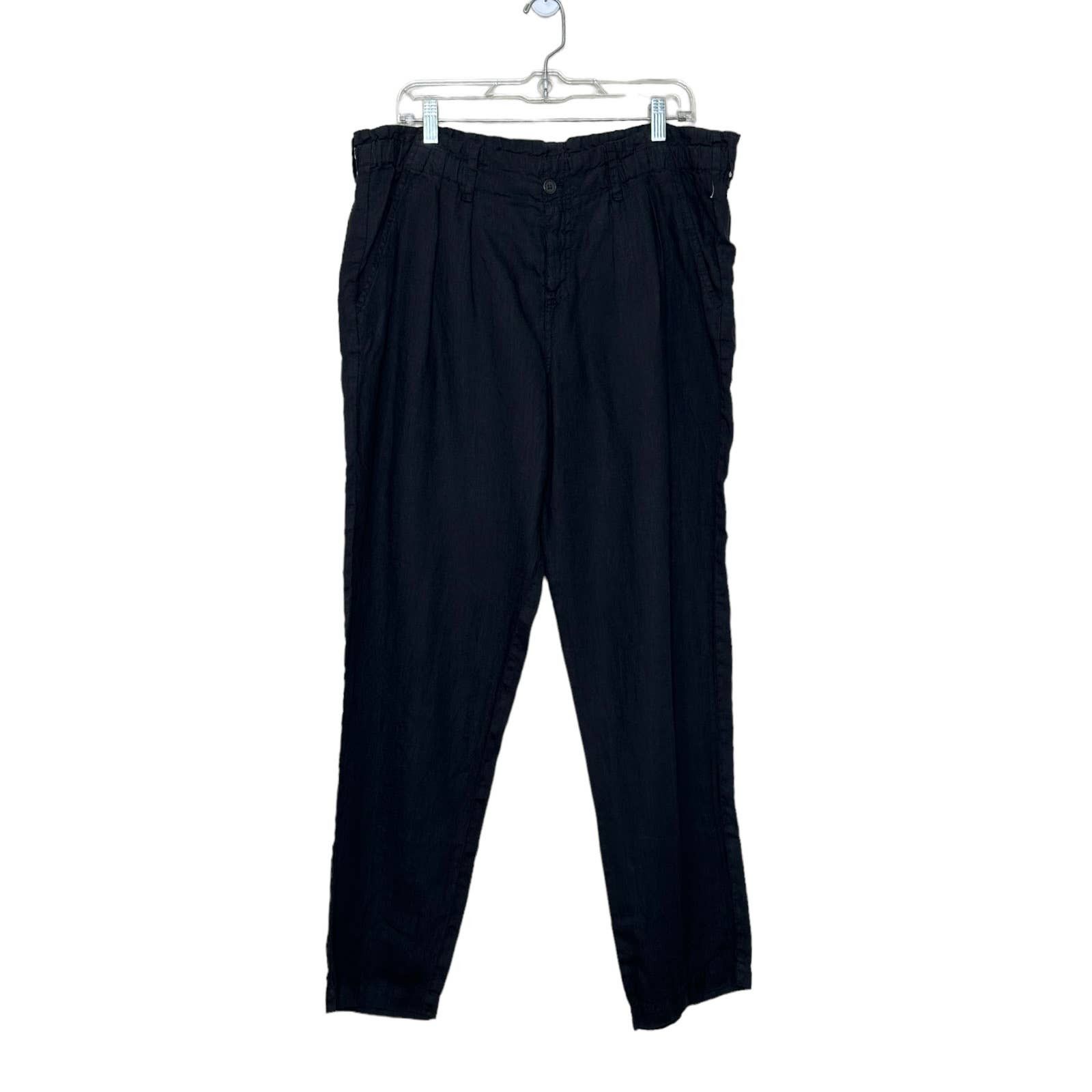 Johnny Was Johnny Was black linen pleated pants size Large | Grailed
