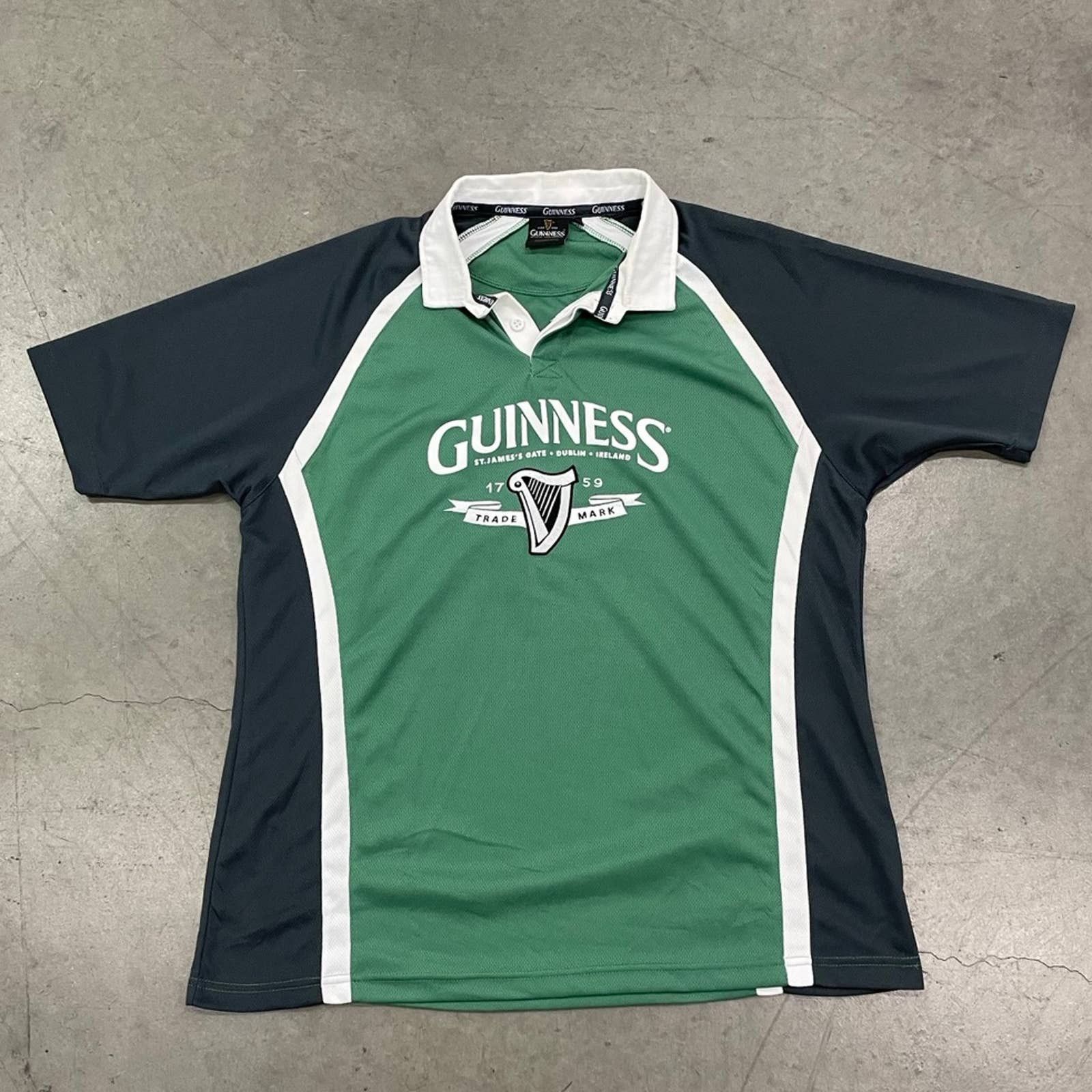 Other Guinness soccer Jersey polo green white dubland Ireland | Grailed