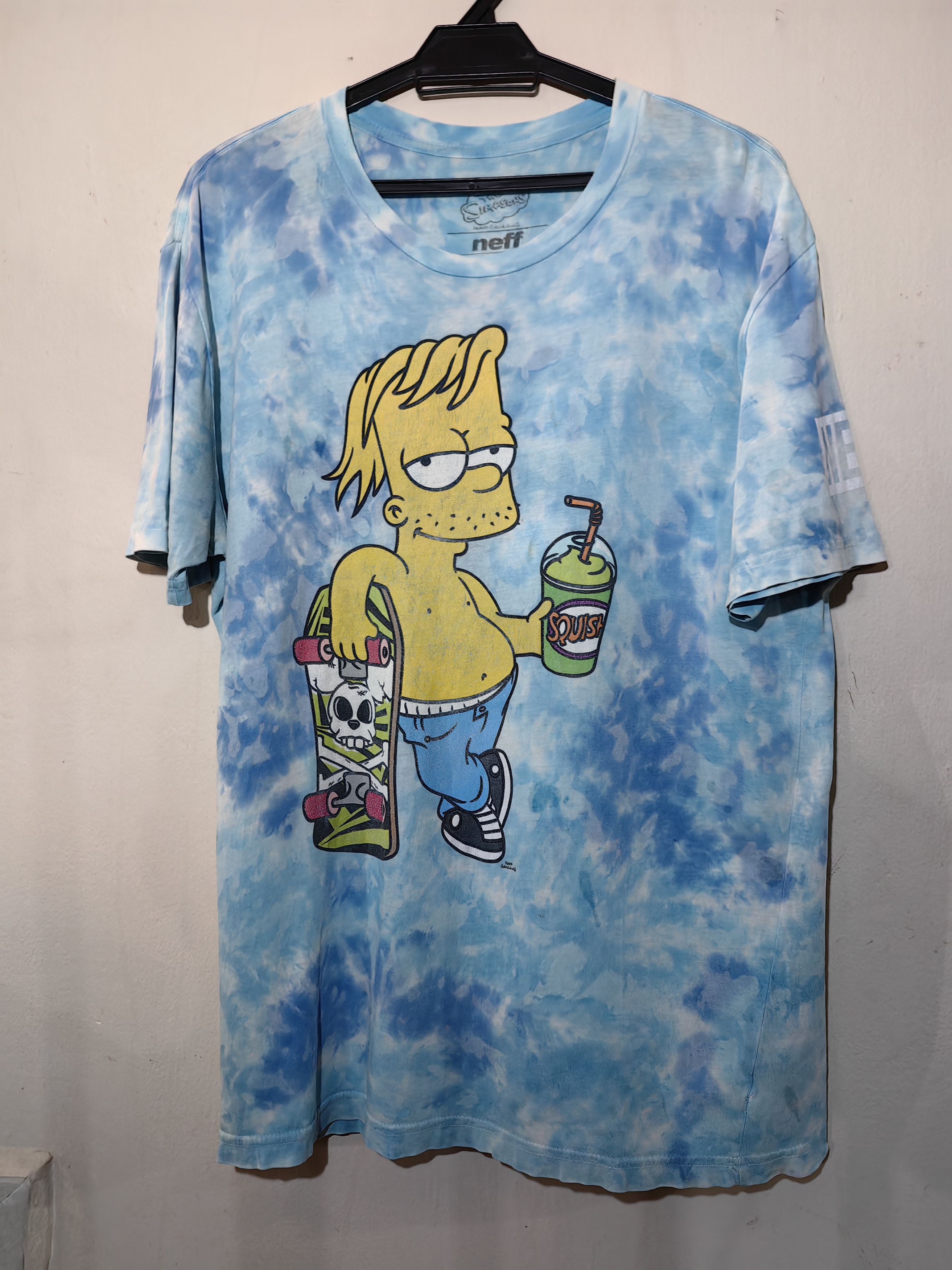 The Simpsons Bart Simpsons X NEFF skater blue tie dye | Grailed