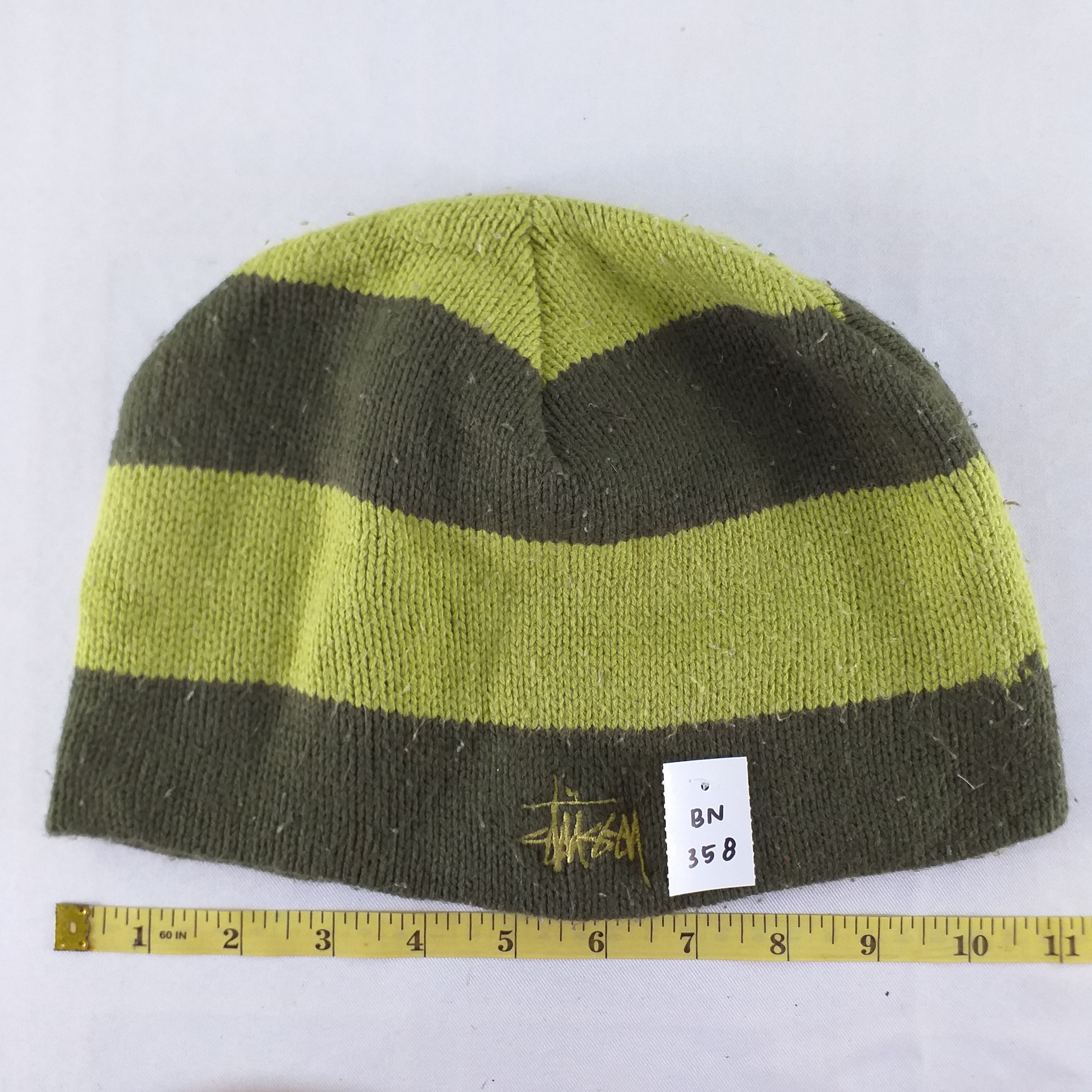 Streetwear × Stussy × Vintage Stussy Stripes Snow Cap Hat Beanie -BN358 ...