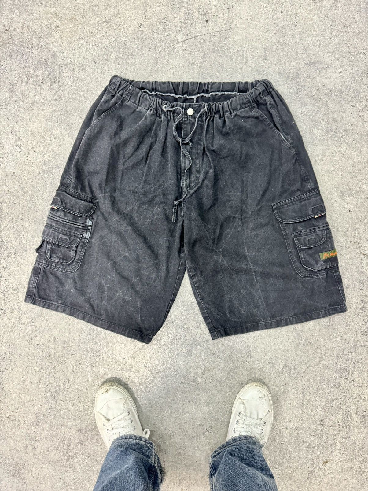 Affliction WIDE AF Baggy Cargo Jorts Shorts Vintage Y2K Skare | Grailed