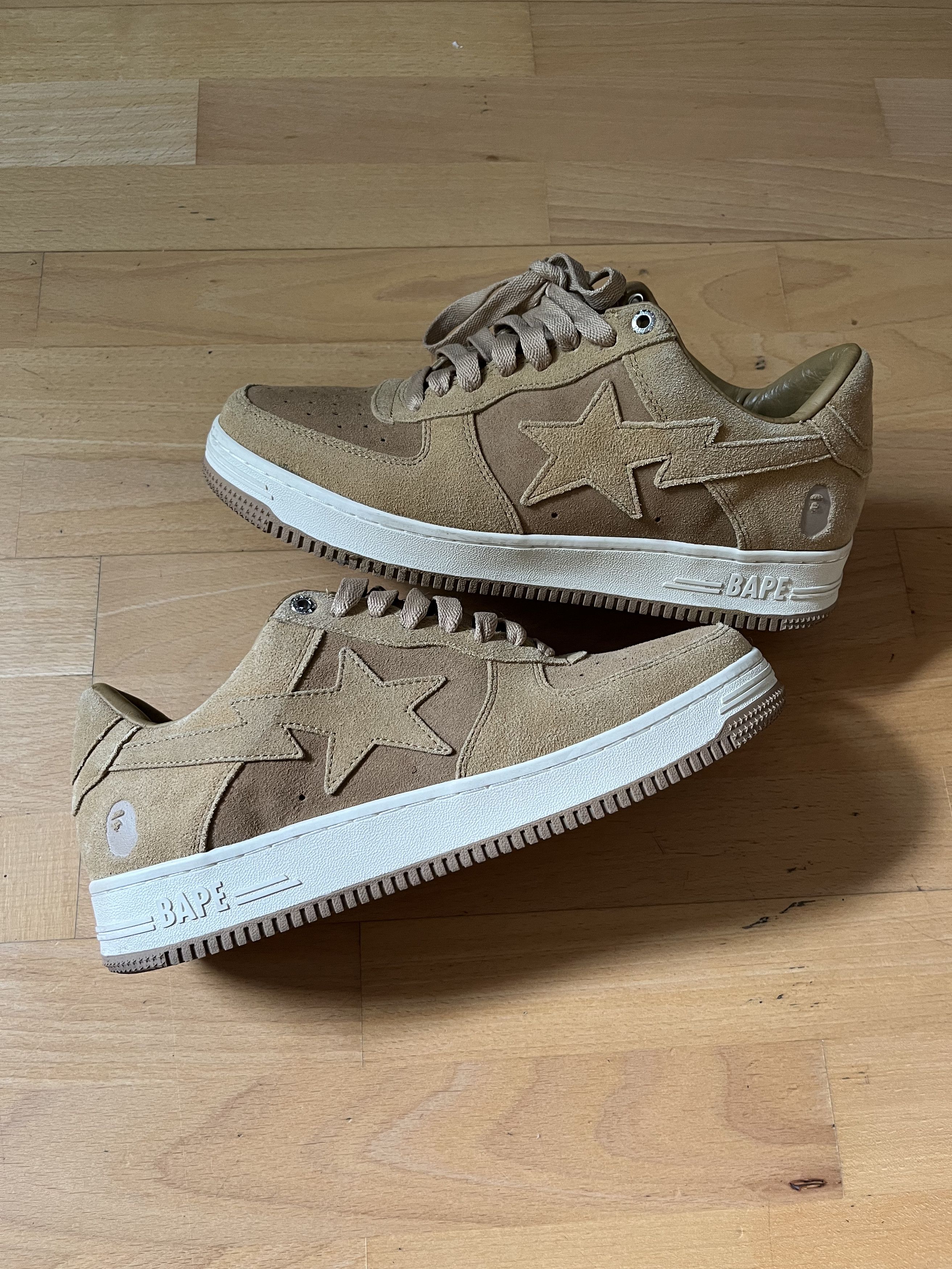 Bape A Bathing Ape Bape Sta Beige Suede | Grailed