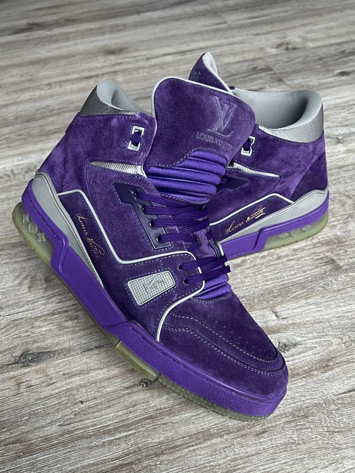 Louis Vuitton × Virgil Abloh LOUIS VUITTON Sneakers Purple Trainers LV ...