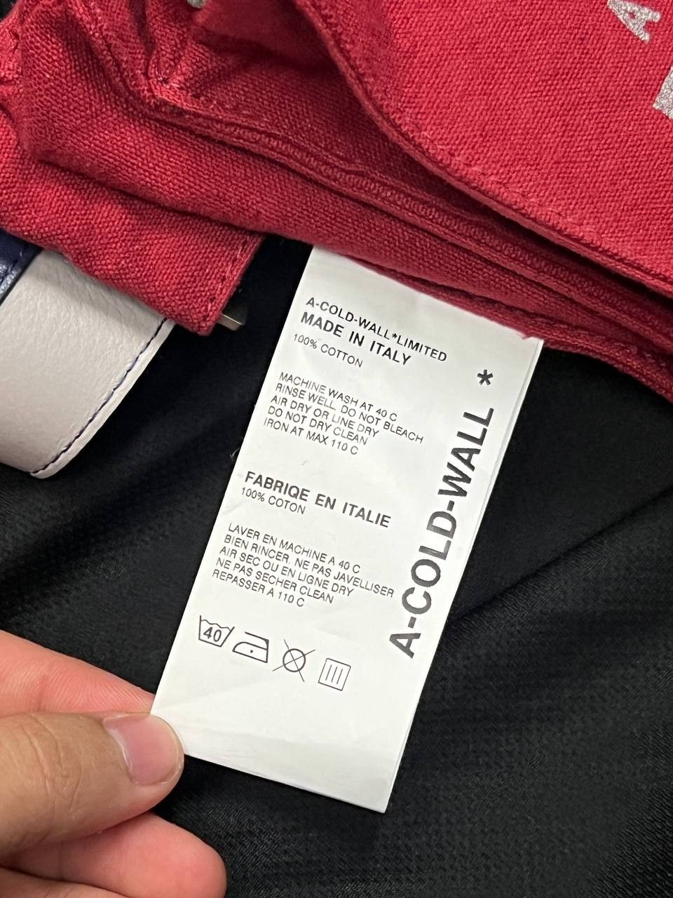 A Cold Wall × Samuel Ross ACW A Cold Wall Tri Pocket Utility Red ...