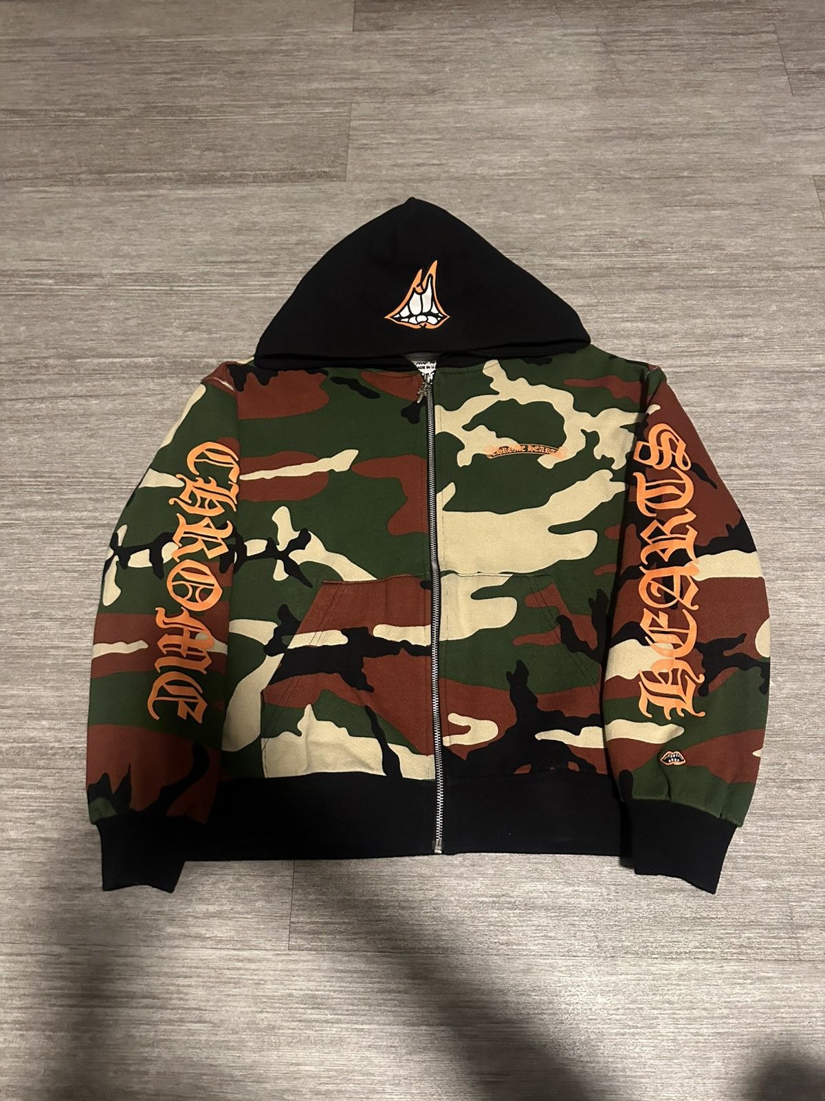 Chrome Hearts × Matty Boy Matty boy caution camo thermal zip up | Grailed