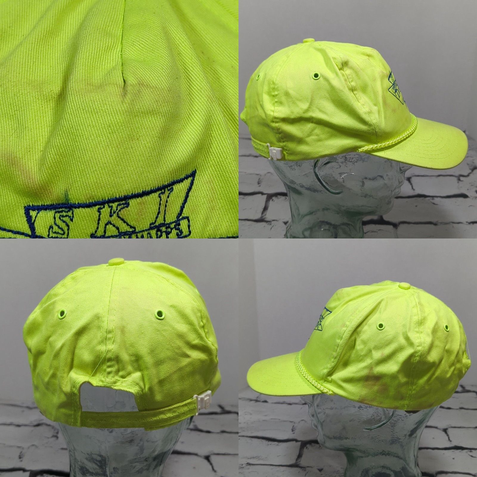 Vintage Ski Dekuyper Club Neon Yellow Vintage Hat Adjustable Ball Cap ...