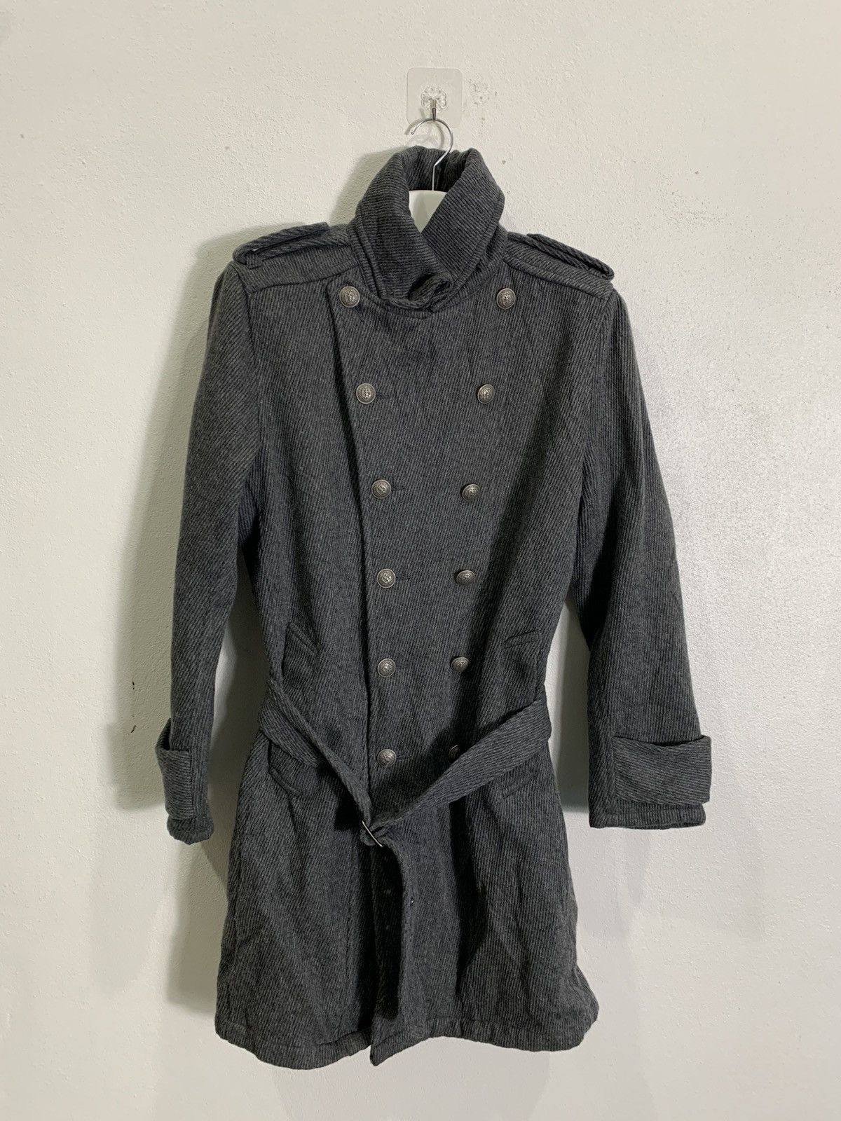 Schlussel Schlussel Double Breast Long Jacket wool | Grailed