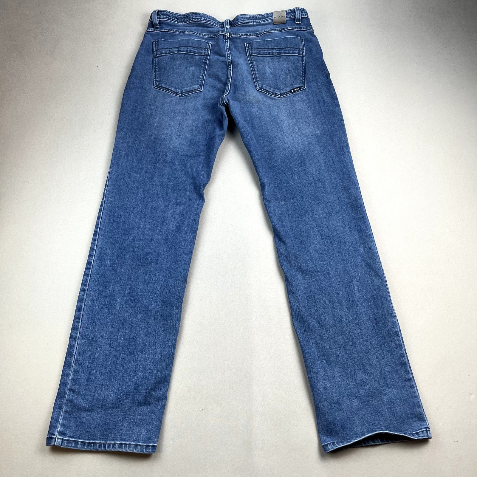 Prana prAna Jeans Mens 38x34 Blue Denim Slim Fit Straight Leg | Grailed