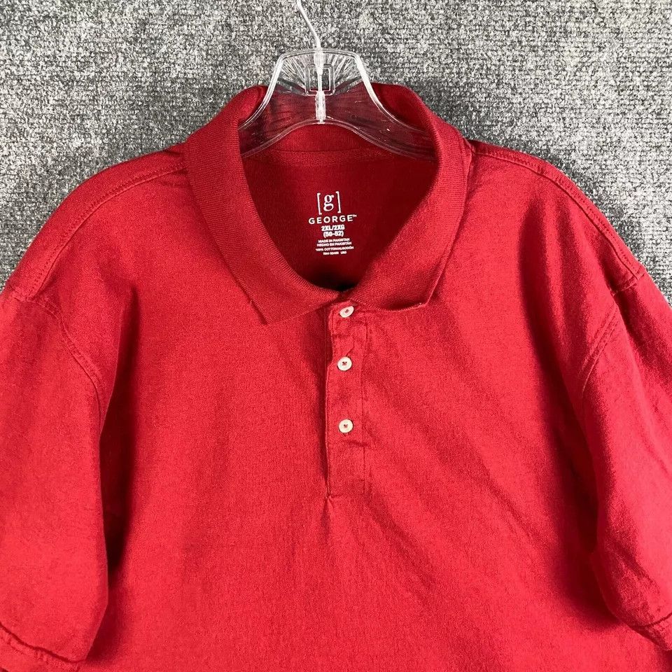 George George Polo Shirt Men's 2XL Short Sleeve Red 50-52 XXL | Grailed